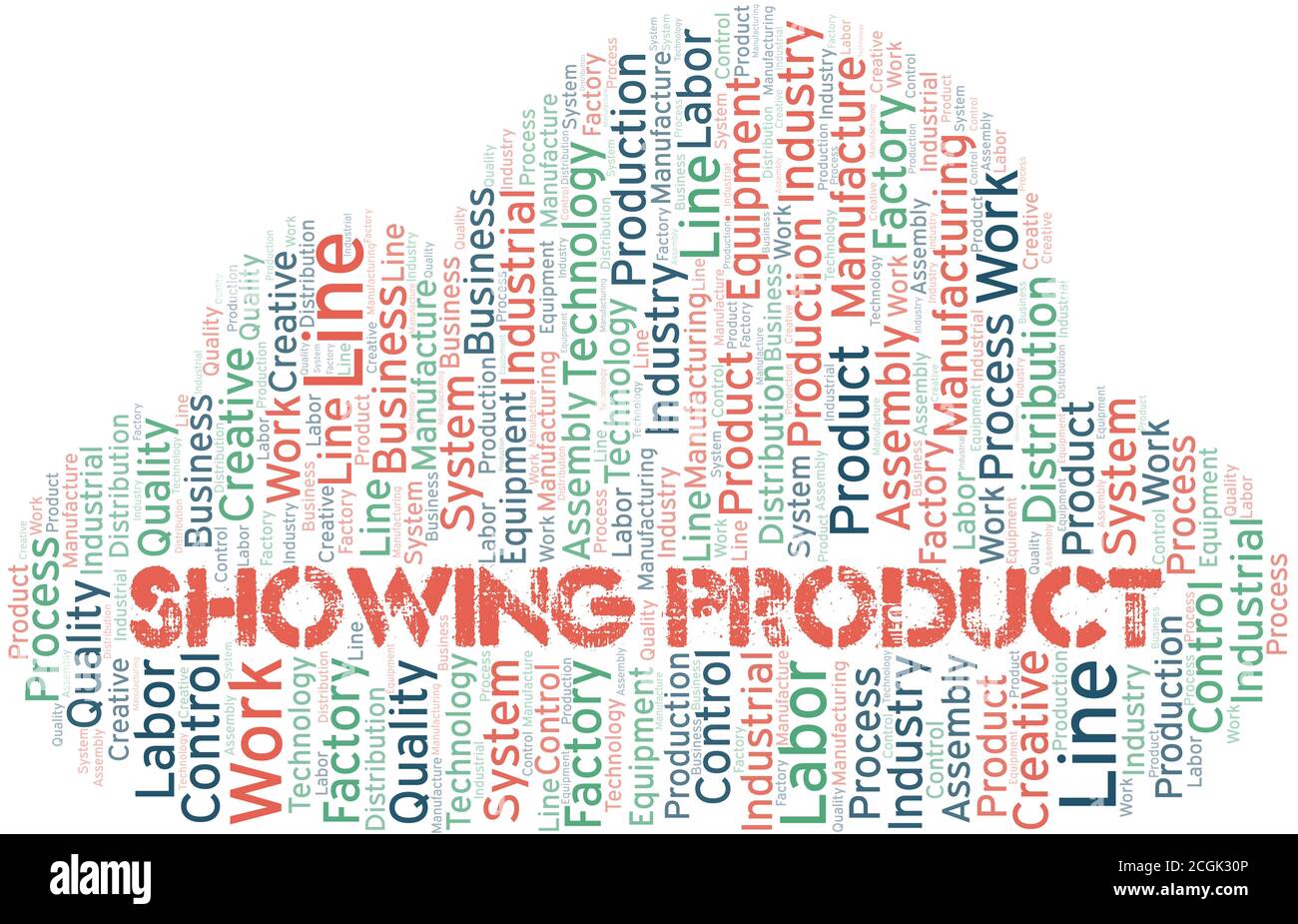 Showing Product word cloud create with the text only Stock Vector Image ...