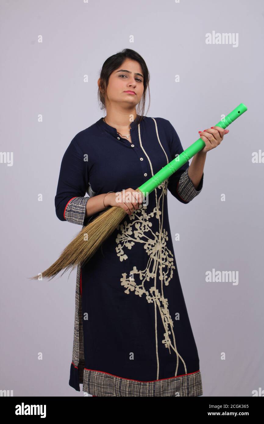 Indian Sweeping Broom High Resolution Stock Photography and Images - Alamy