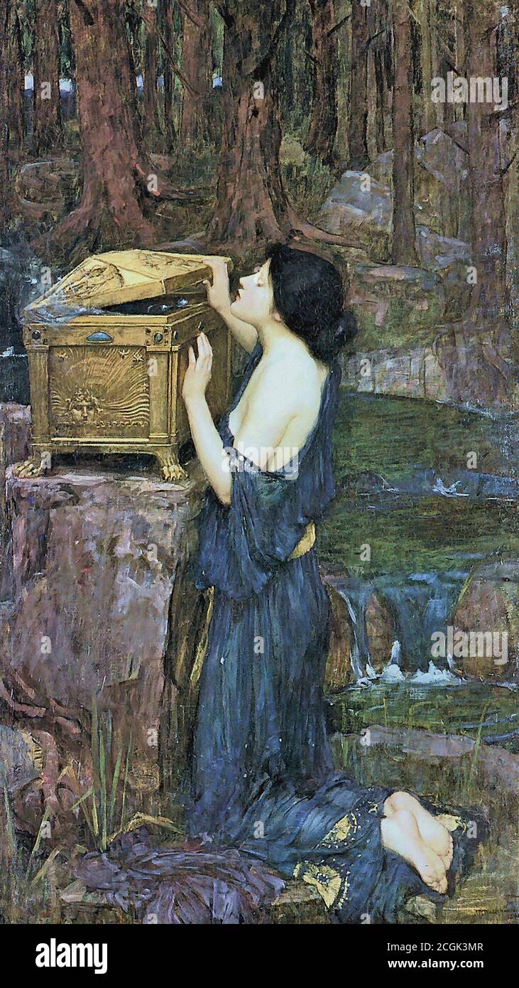 Waterhouse John William - Pandora - British School - 19th Century Stock Photo - Alamy