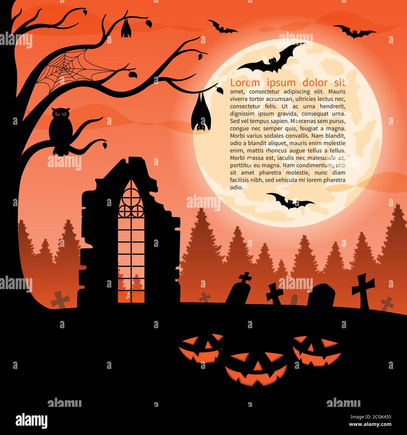 Illustration holiday halloween silhouette Stock Vector Images - Alamy