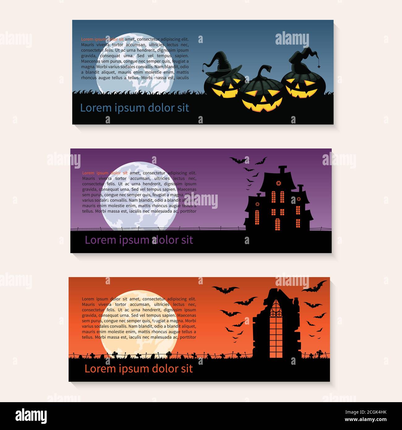 Halloween background horror night Stock Vector Images - Alamy