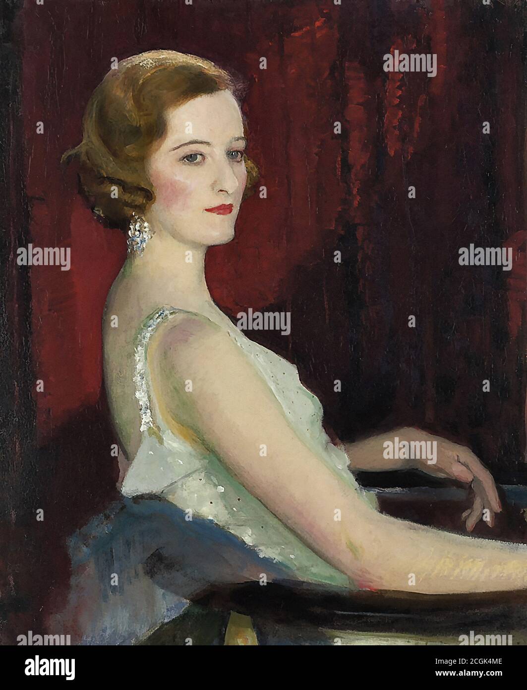 Watson George Spencer - Portrait of Miss Beaton - British School - 19th ...