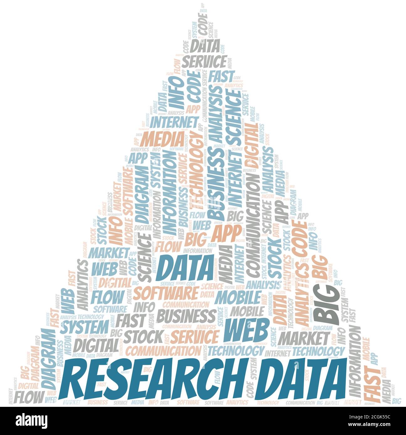 Research Data vector word cloud, made with the text only Stock Vector ...