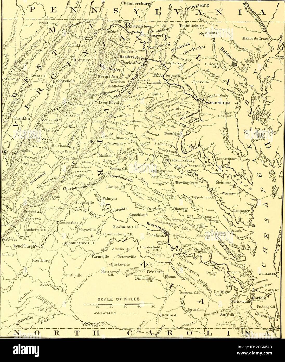 Map of leesburg hi-res stock photography and images - Alamy