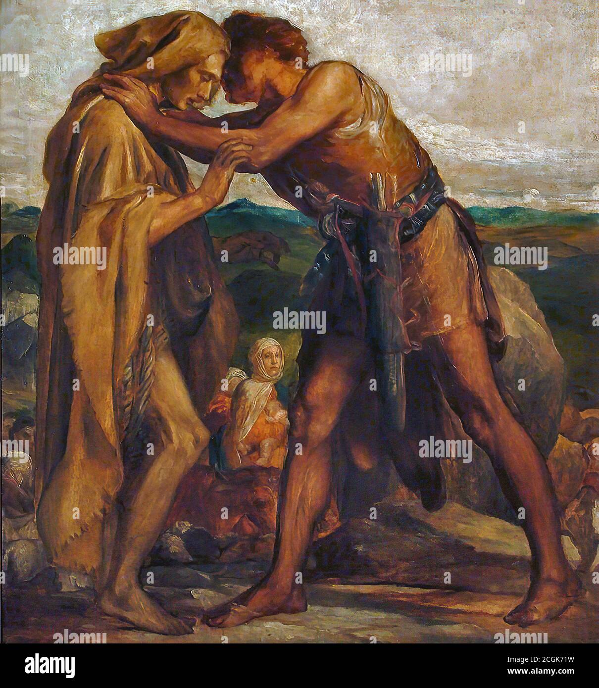 Watts George Frederick - Jacob and Esau - British School - 19th Century ...