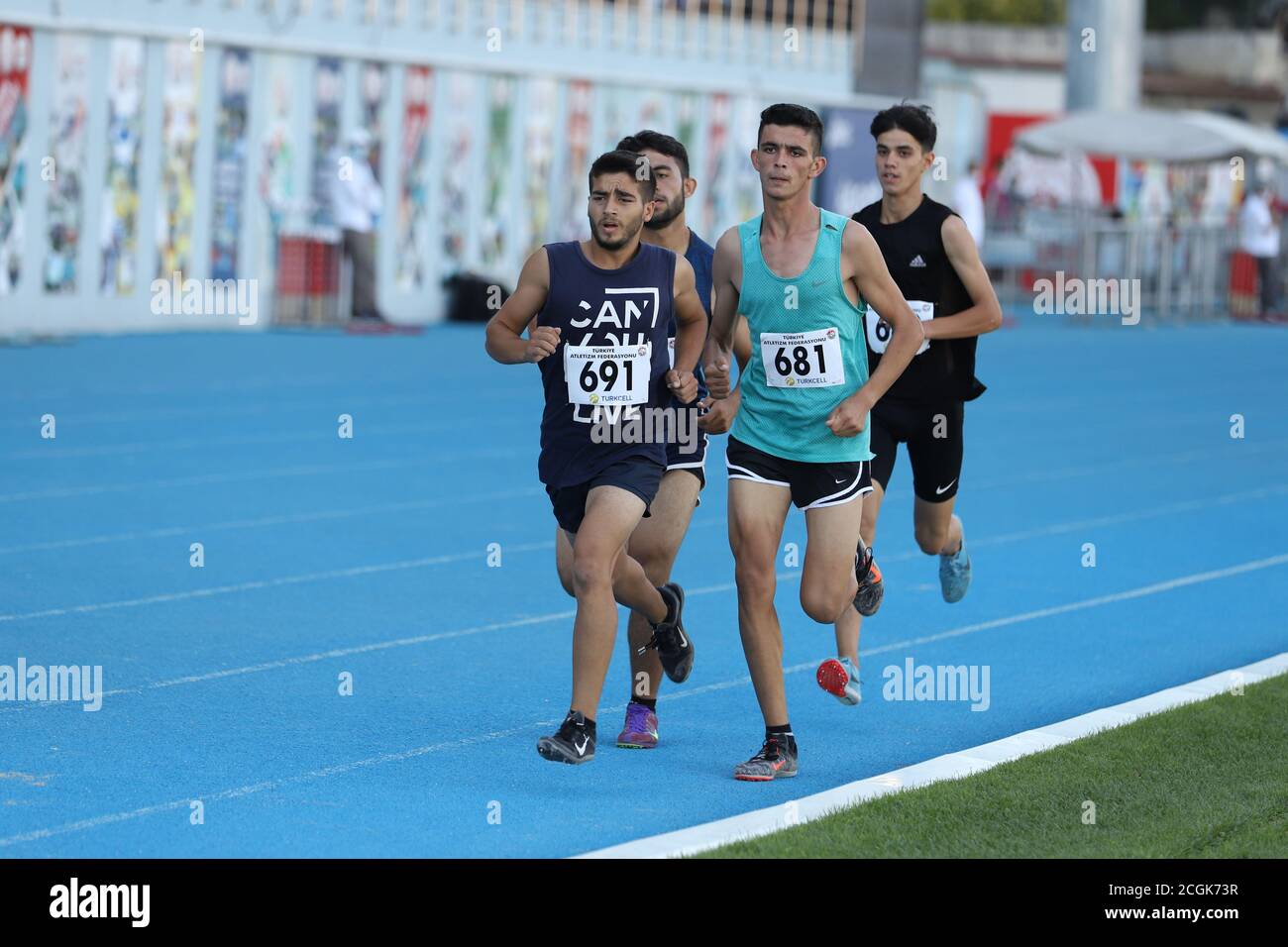 ISTANBUL, TURKEY - SEPTEMBER 05, 2020: Athletes running during Turkish ...