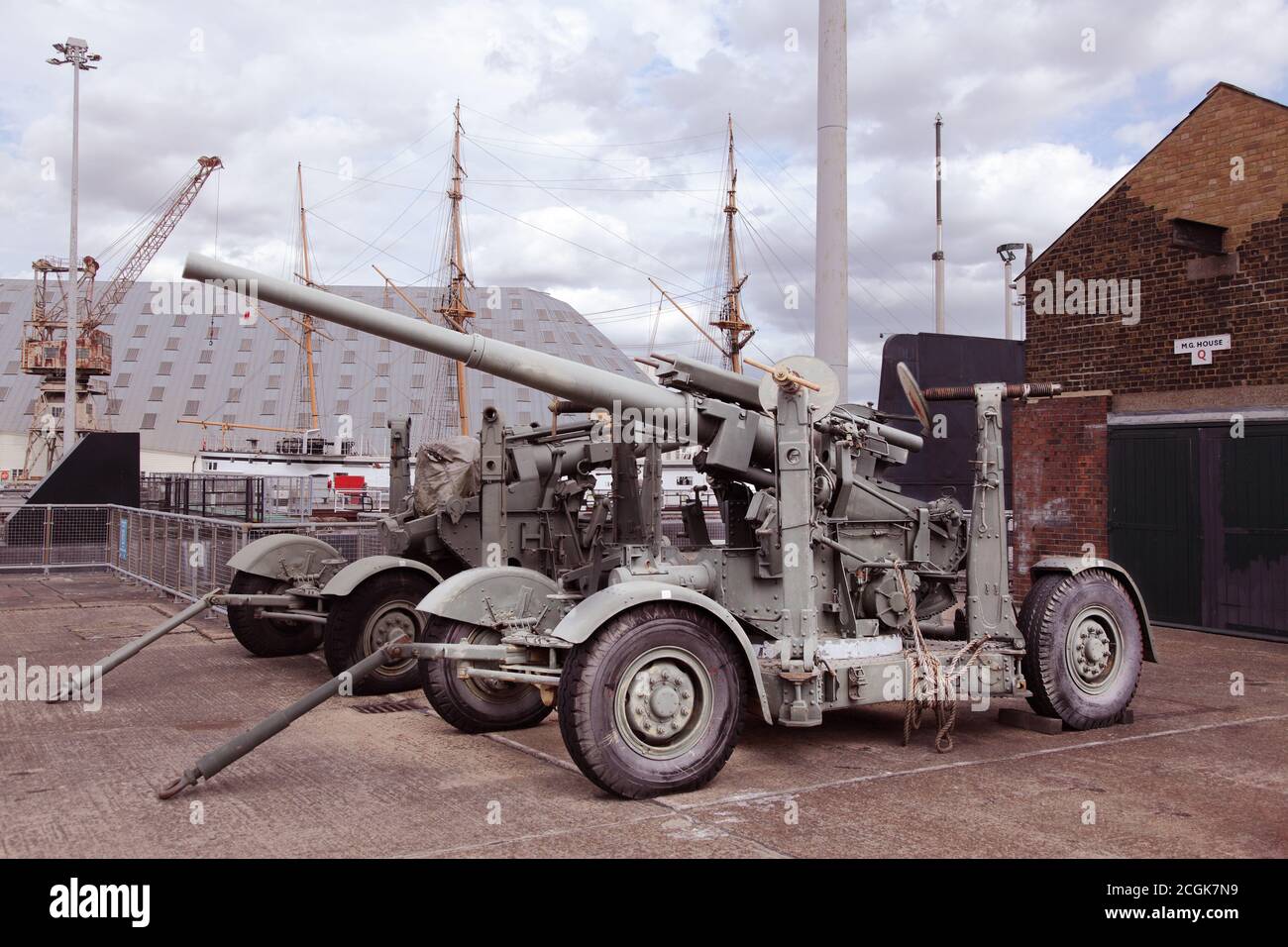 3.7 inch heavy anti aircraft (HAA) gun manufactured by General Electric ...
