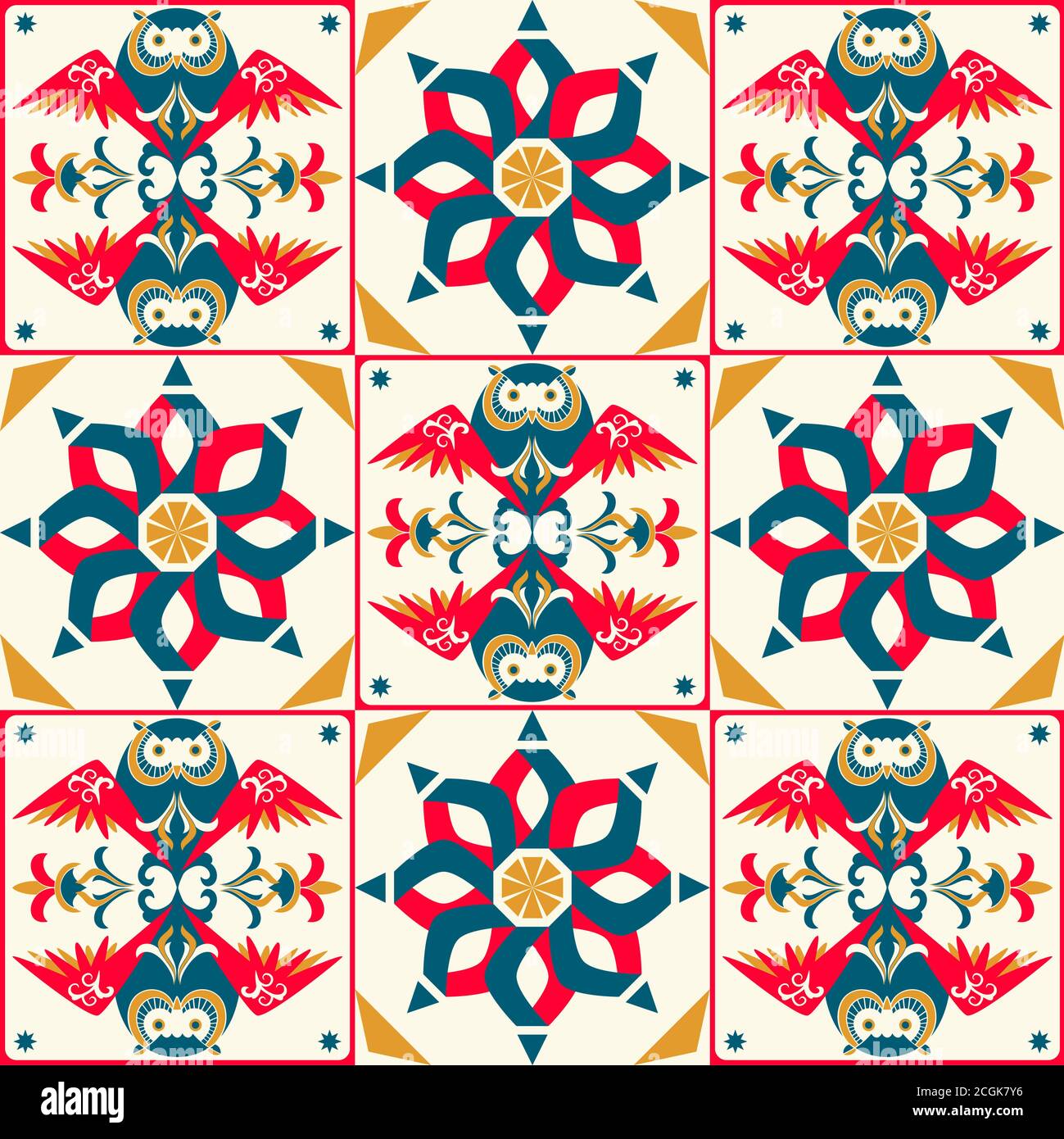 Vintage wall tiles pattern Stock Vector Image & Art - Alamy