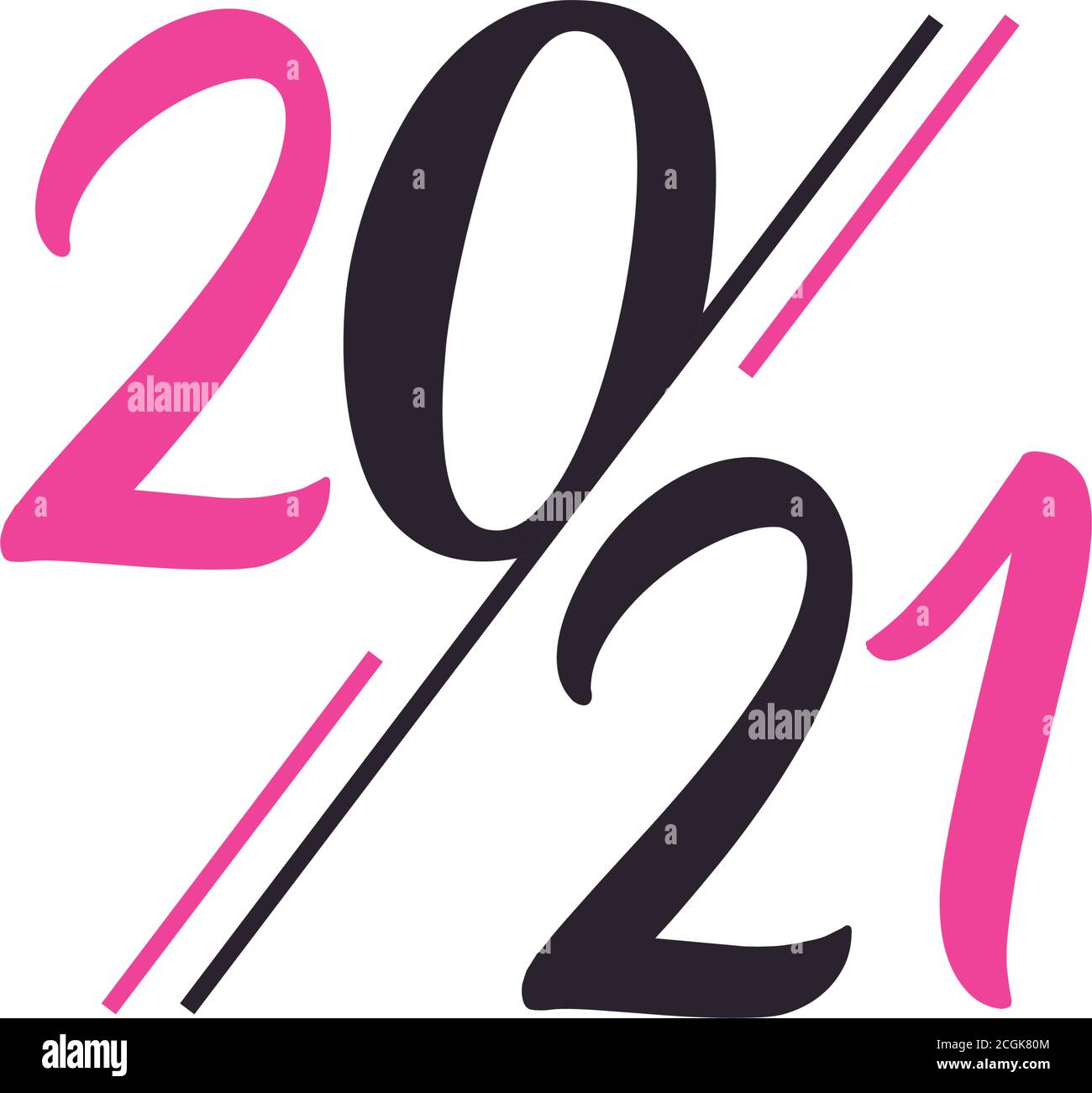 2021 flat style icon design, Happy new year welcome celebrate and ...