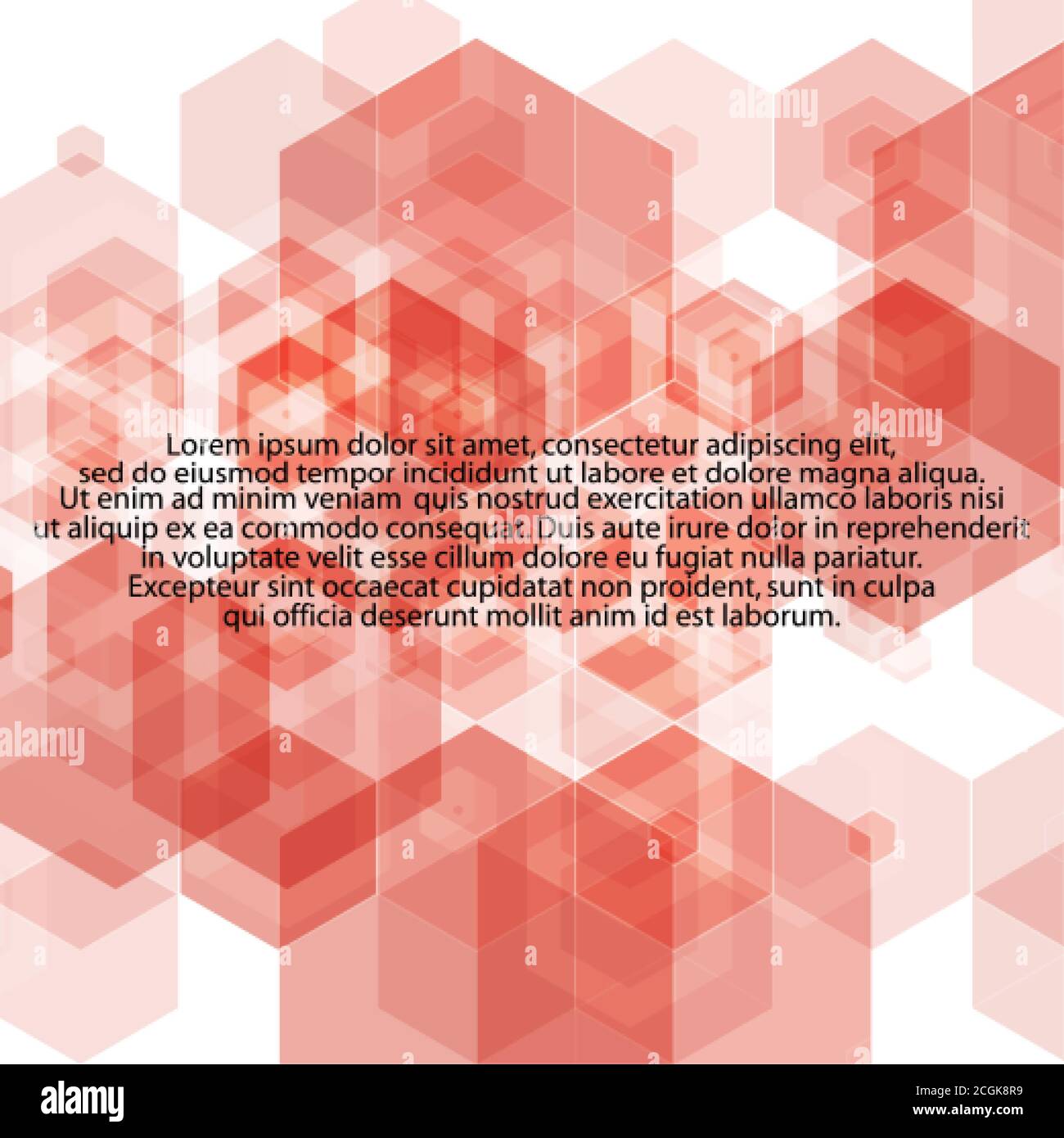 abstract illustration. vector hexagon background red. eps 10 Stock ...