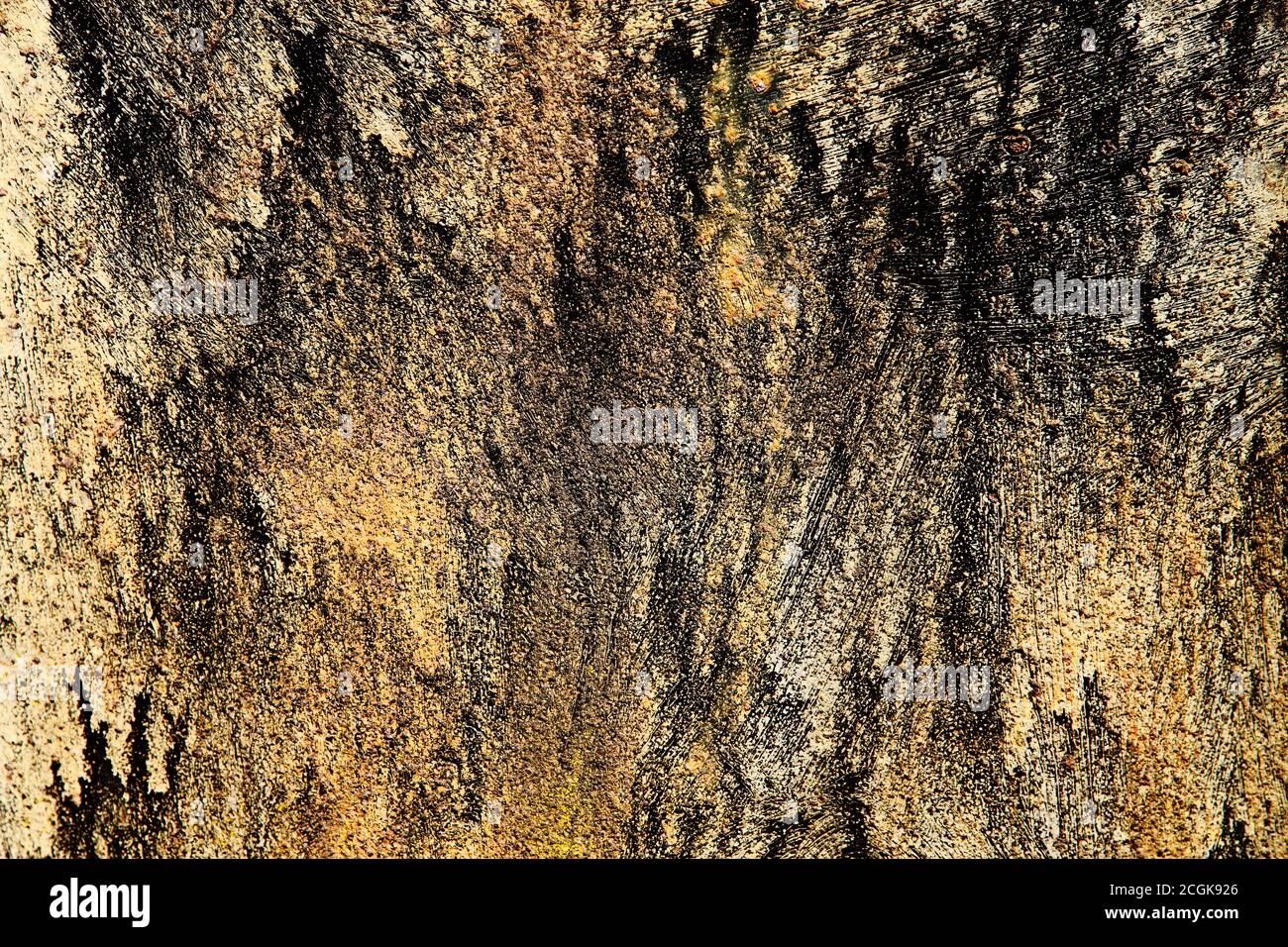 Ochre orange yellow black rust textured abstract background. Autumnal ...