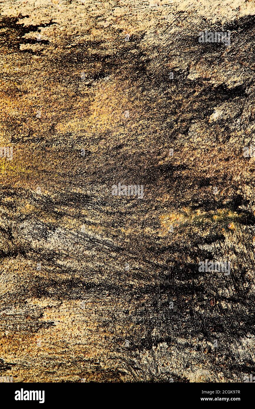 Ochre orange yellow black rust textured abstract background. Autumnal ...