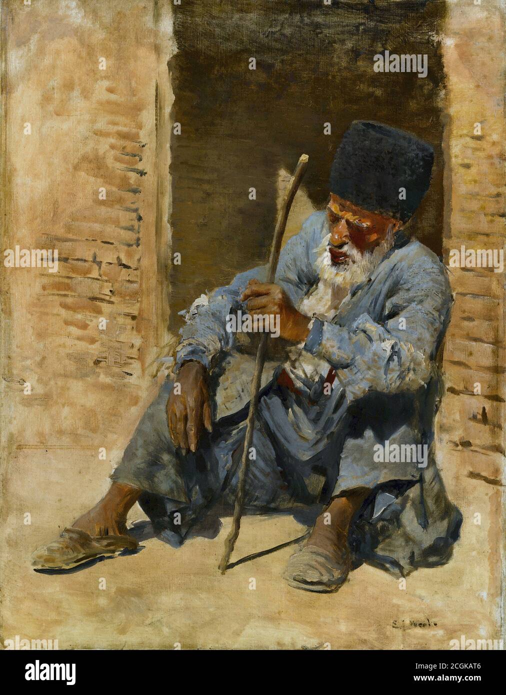 Weeks Edwin Lord - Man Resting in a Doorway Ispahan Persia - British ...