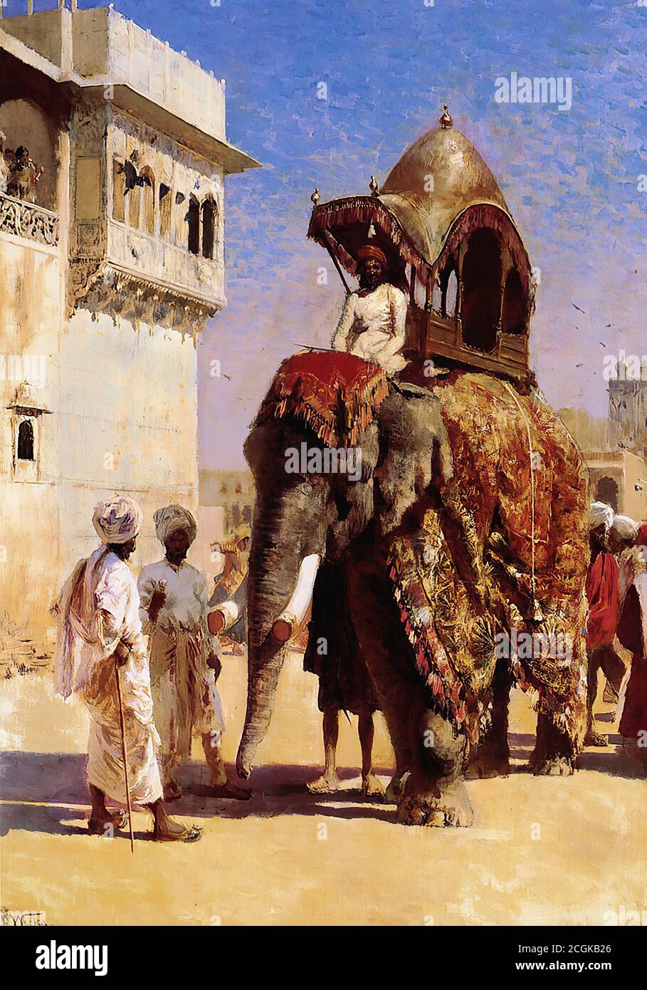 Weeks Edwin Lord - Mogul's Elephant - British School - 19th Century ...