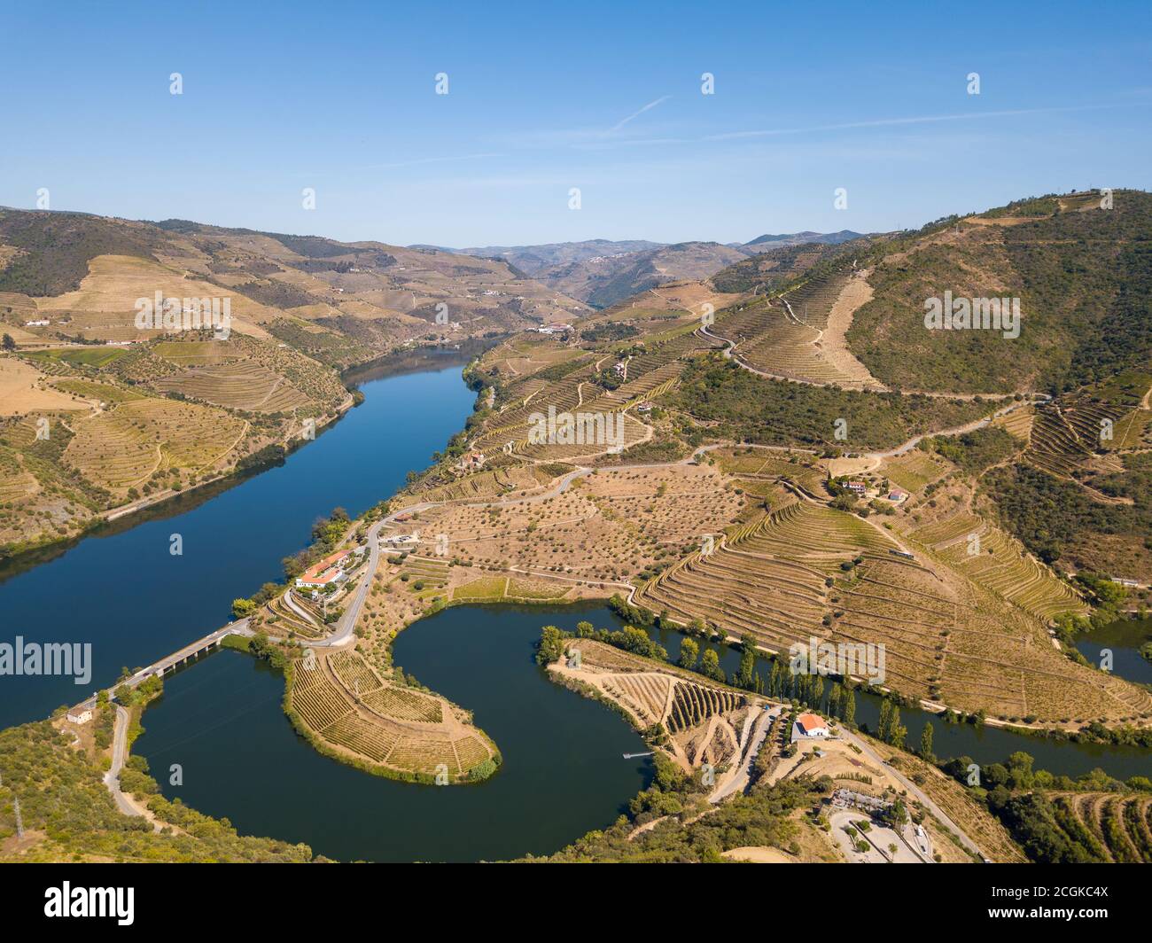 Douro wine valley region, Portugal. Vineyards landscape tourist ...