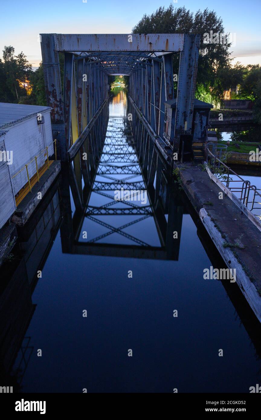 Barton road swing Bridge, Patricroft, Barton, Salford, Manchester Stock ...