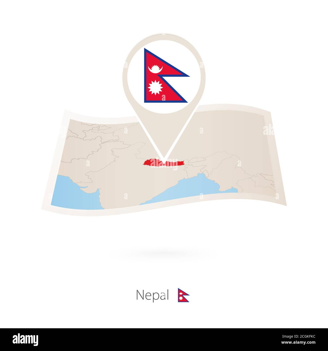 Nepalese flag map Stock Vector Images - Alamy