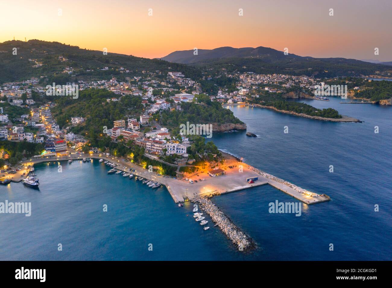 Patitiri is the harbor of Alonnisos island, Greece Stock Photo - Alamy