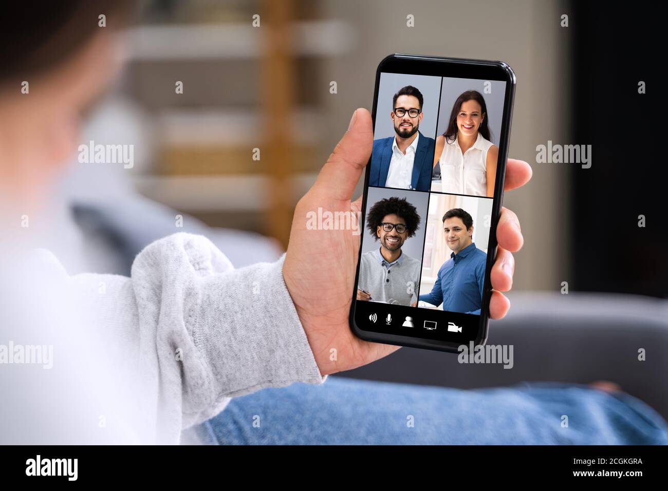 Video Conference Work Webinar Online At Home Stock Photo - Alamy