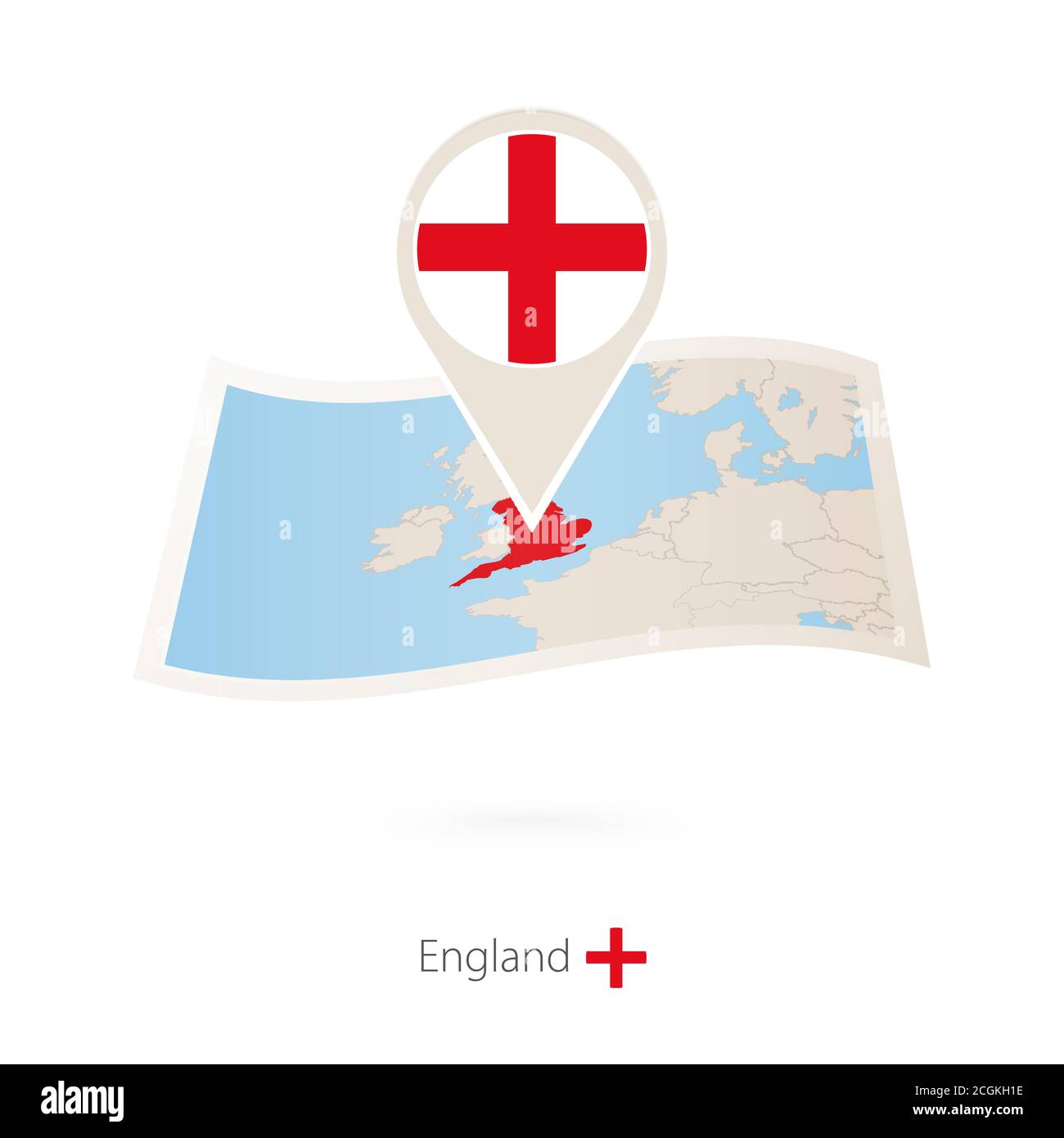Folded map uk Stock Vector Images - Alamy
