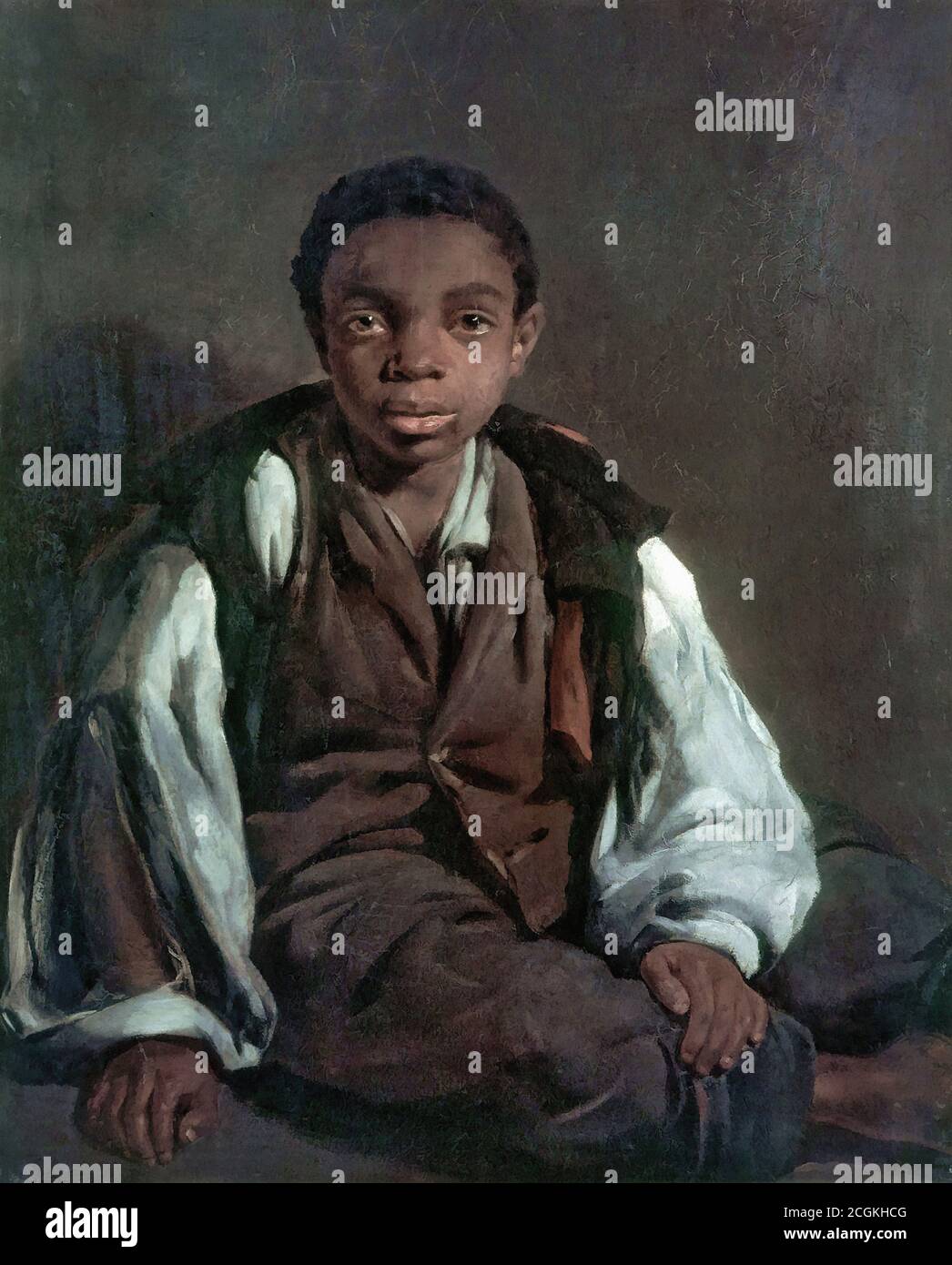 Windus William Lindsay - Portrait of a Negro Boy - British School ...