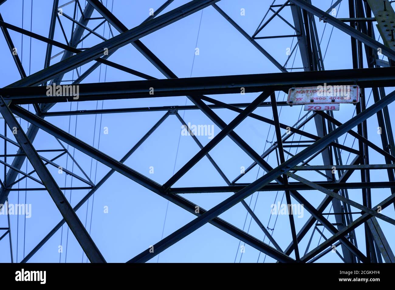 Pylon trees woods hi-res stock photography and images - Alamy