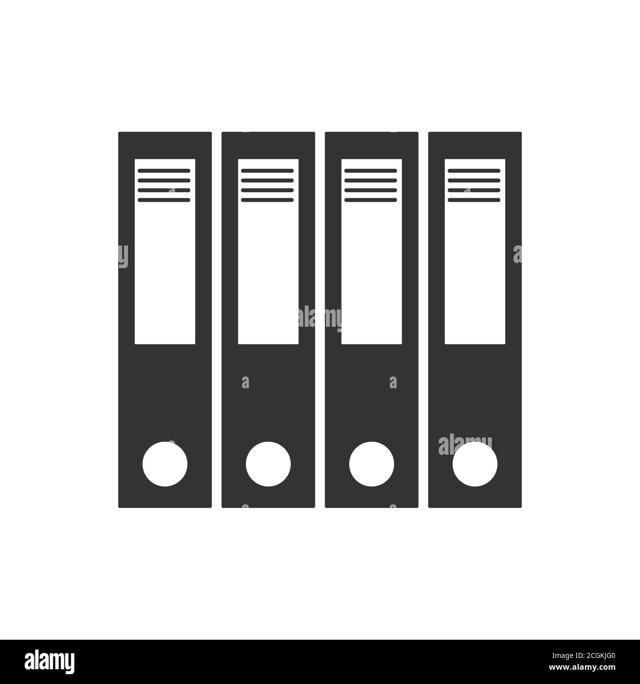 set of folders for documents. Stock vector illustration isolated on a ...