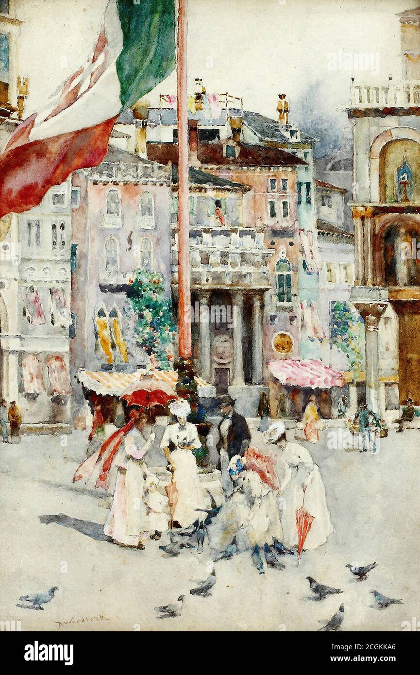 Woodlock David - Feeding the Pigeons St Mark's Square Venice 2 ...