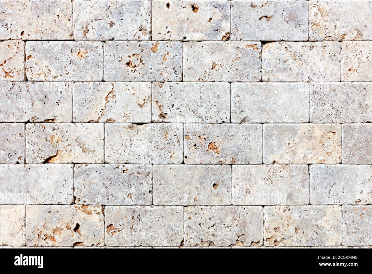 Background and texture of hewn gray shell stone, even rows, neat ...