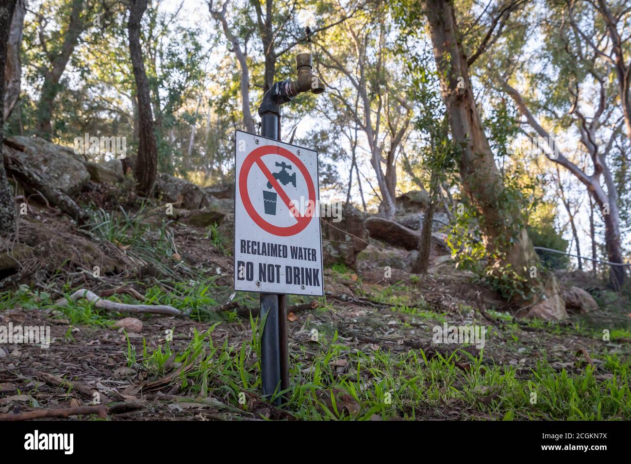 A drinking water warning sign in regional Australia Stock Photo - Alamy