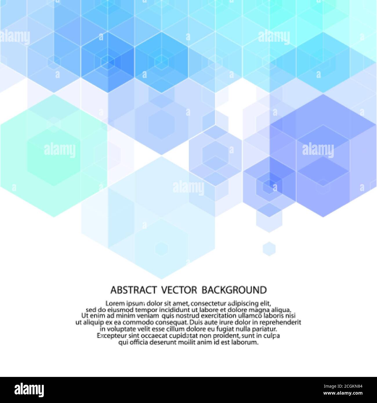 Blue hexagon background. Geometric abstraction. Vector eps10 Stock Vector Image & Art - Alamy