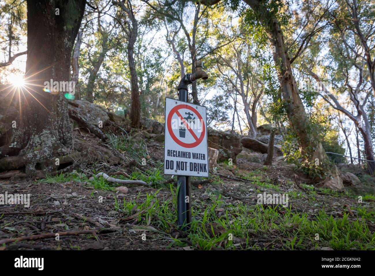 A drinking water warning sign in regional Australia Stock Photo - Alamy