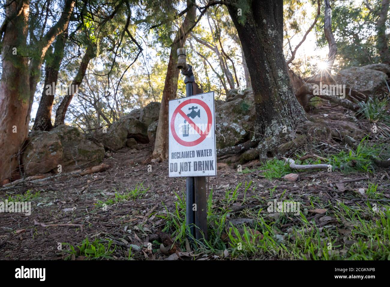 A drinking water warning sign in regional Australia Stock Photo - Alamy