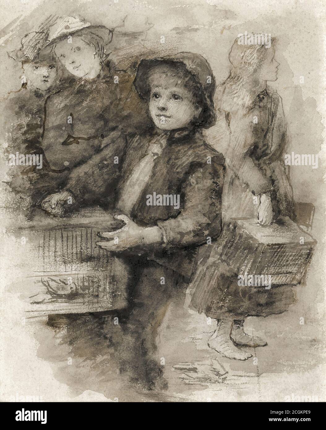 Yeats John Butler - the Bird Market - British School - 19th Century ...