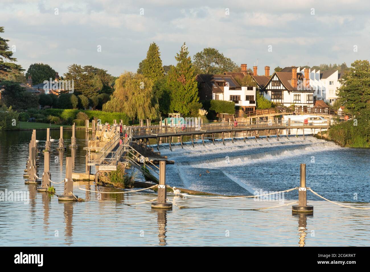 Marlow, a picturesque market town in Buckinghamshire, England, UK, on ...