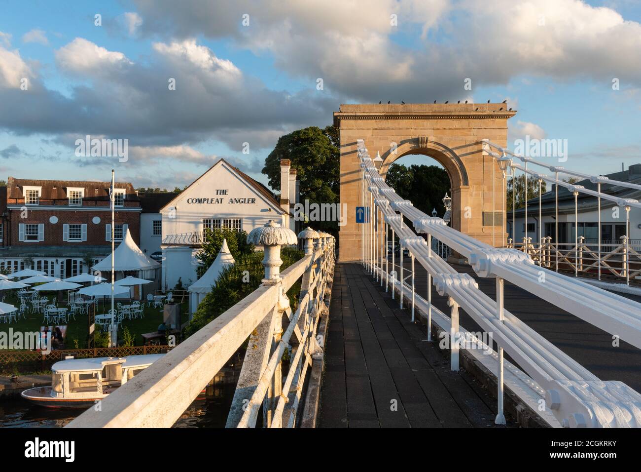 Marlow, a picturesque market town in Buckinghamshire, England, UK, on ...