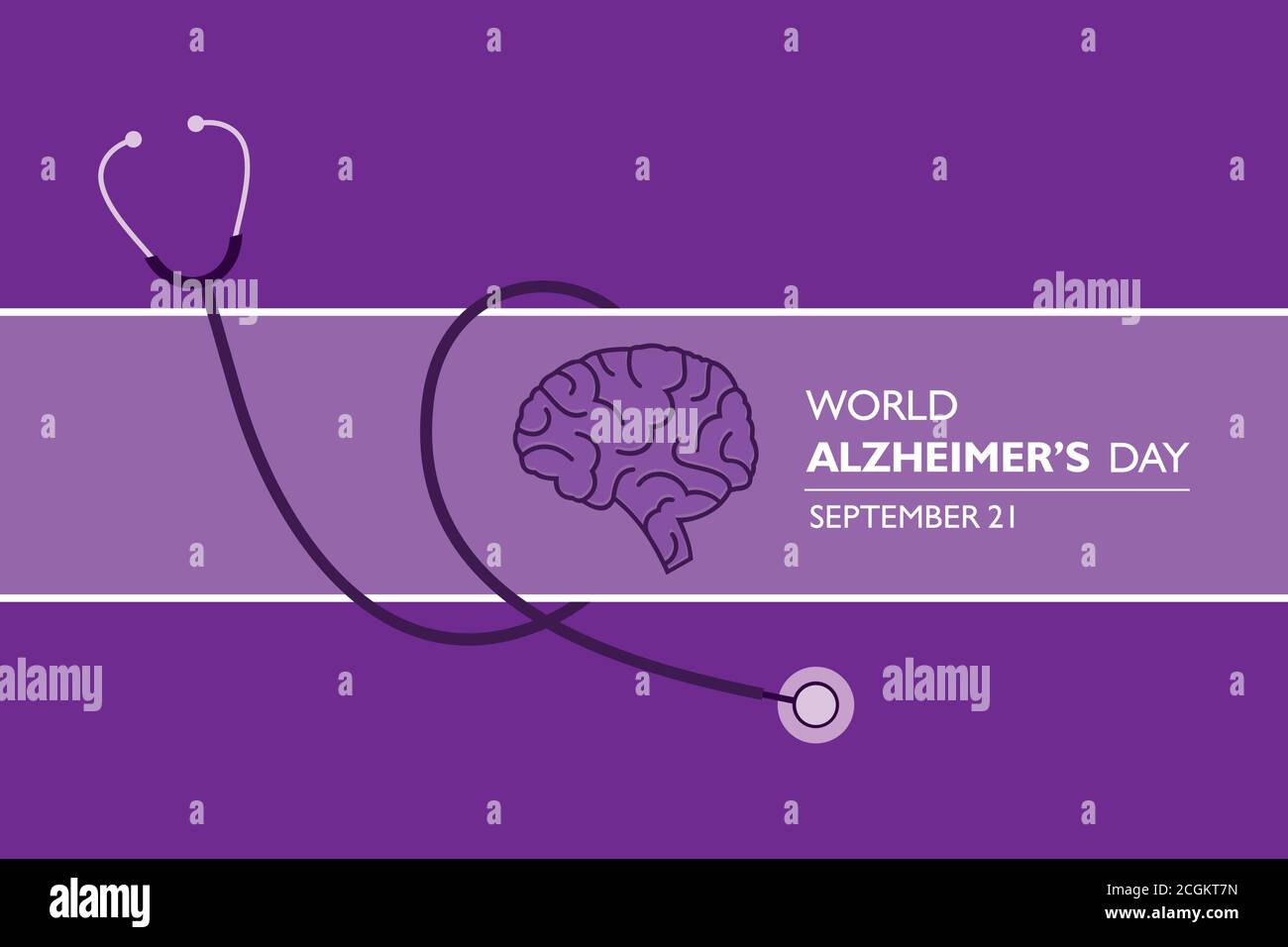 Vector Illustration Of World Alzheimers Day Observed On September 21