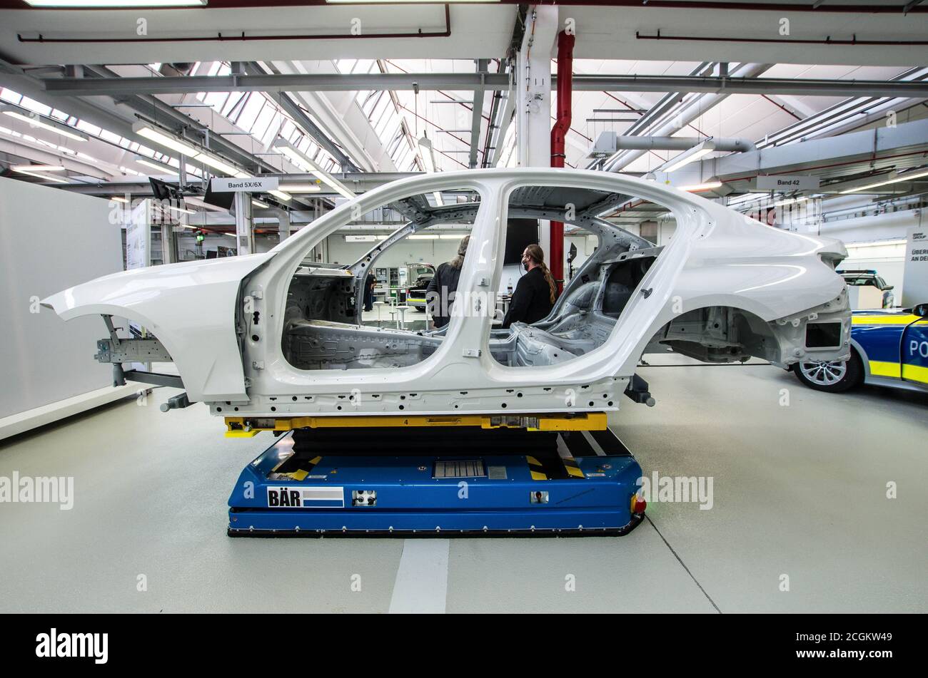 Munich, Bavaria, Germany. 11th Sep, 2020. The chassis of the BMW G20 3 ...