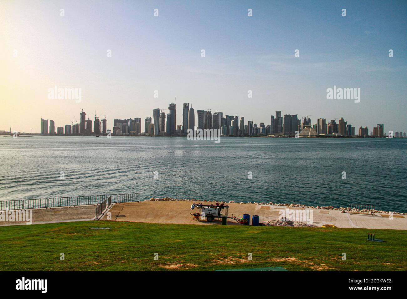 Doha Skyline old Photos , Cornish of Doha Qatar Stock Photo - Alamy