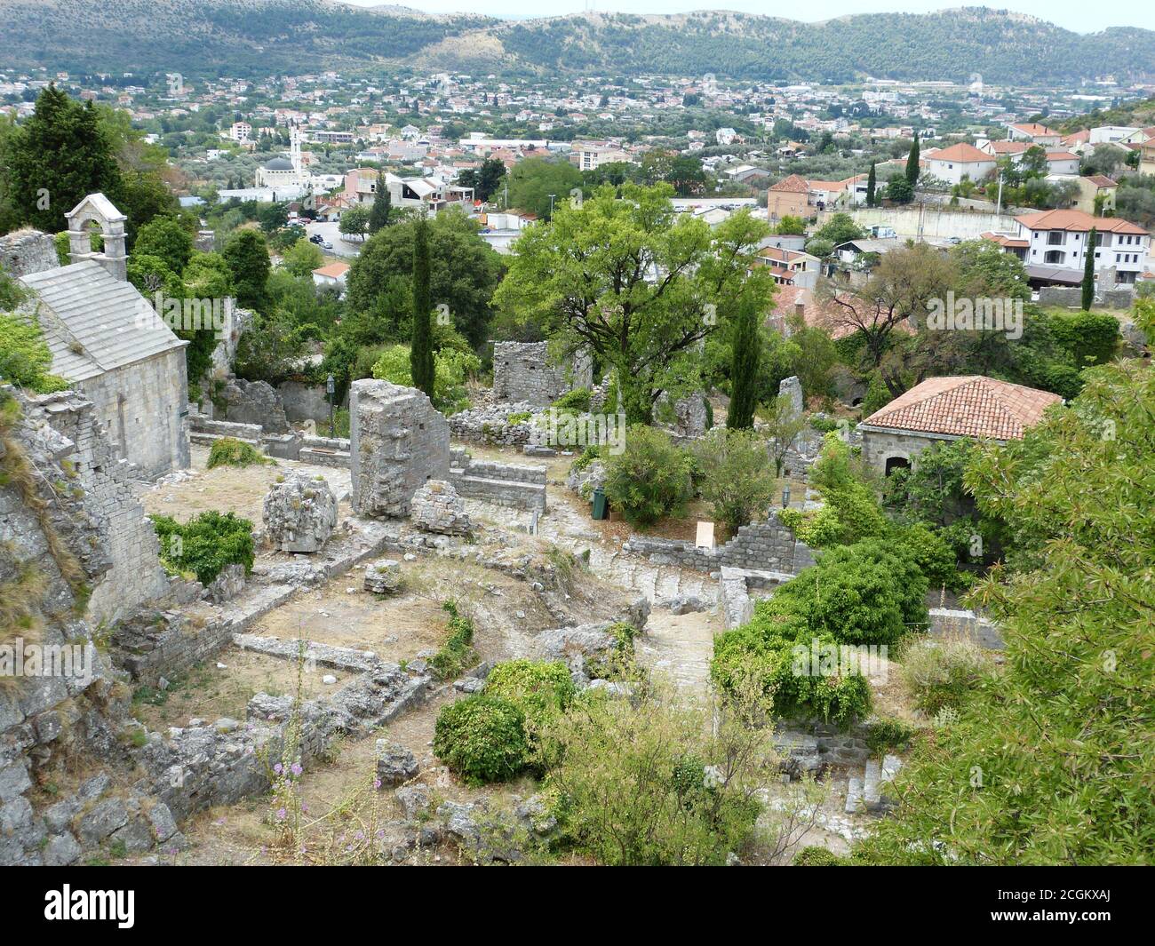 Ancient historical ruins. Old city Bar in Montenegro. Stari grad Bar ...