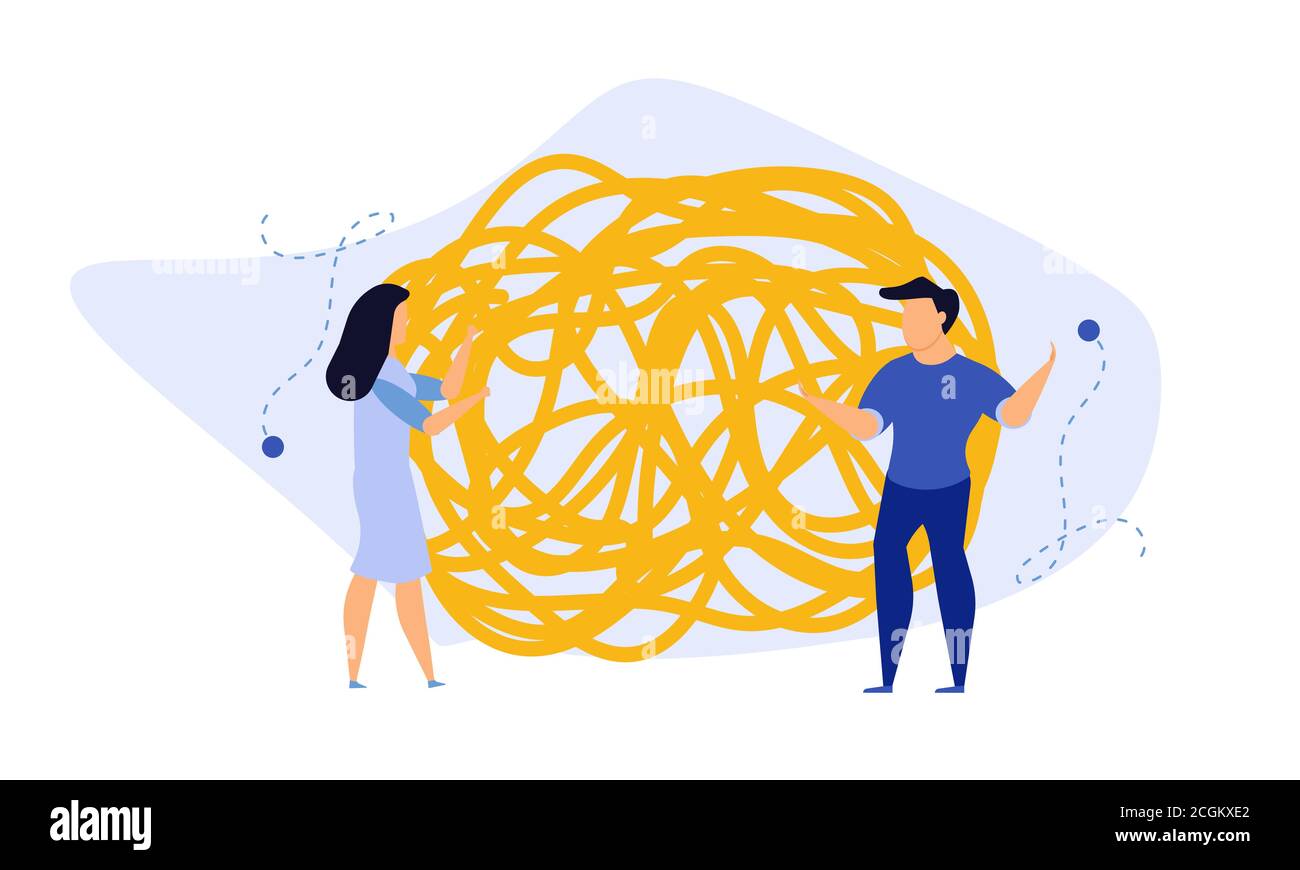 Business challenge vector achievement work progress. Tangle tangled ...