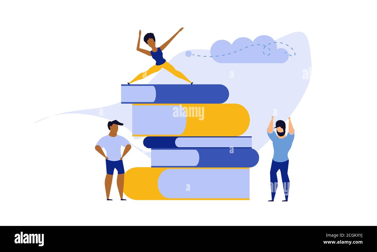 Woman and man have office break meditation. Business person vector ...