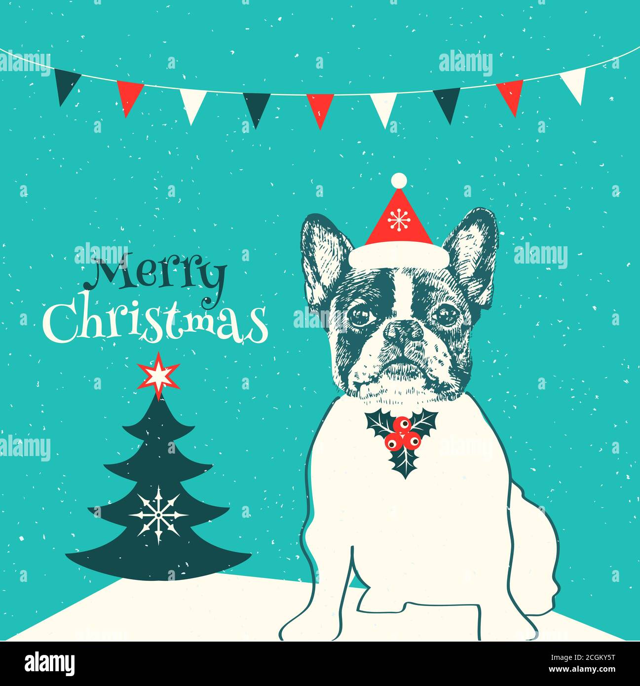 Vintage french poster christmas Stock Vector Images - Alamy
