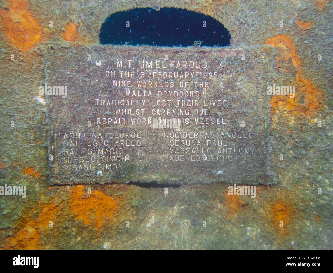 The wreck of the Um El Faroud off the coast of Malta Stock Photo - Alamy