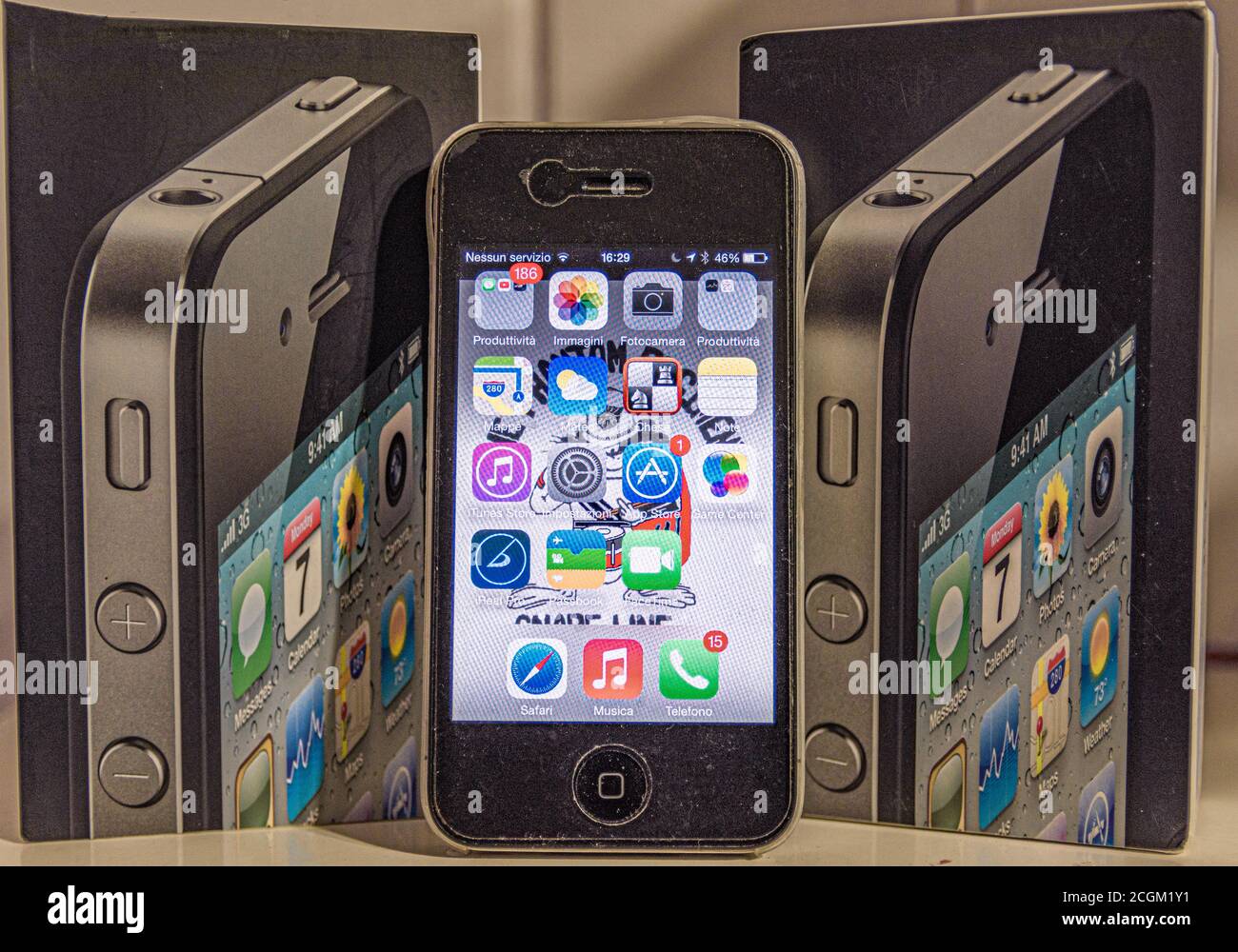 Close-up of the apple iphone 4 Stock Photo - Alamy