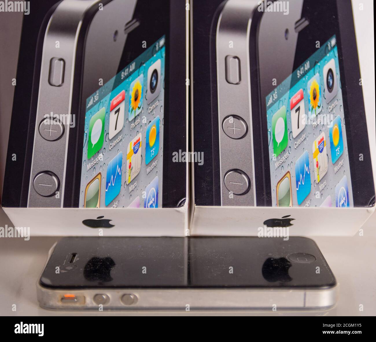 Close-up of the apple iphone 4 Stock Photo - Alamy