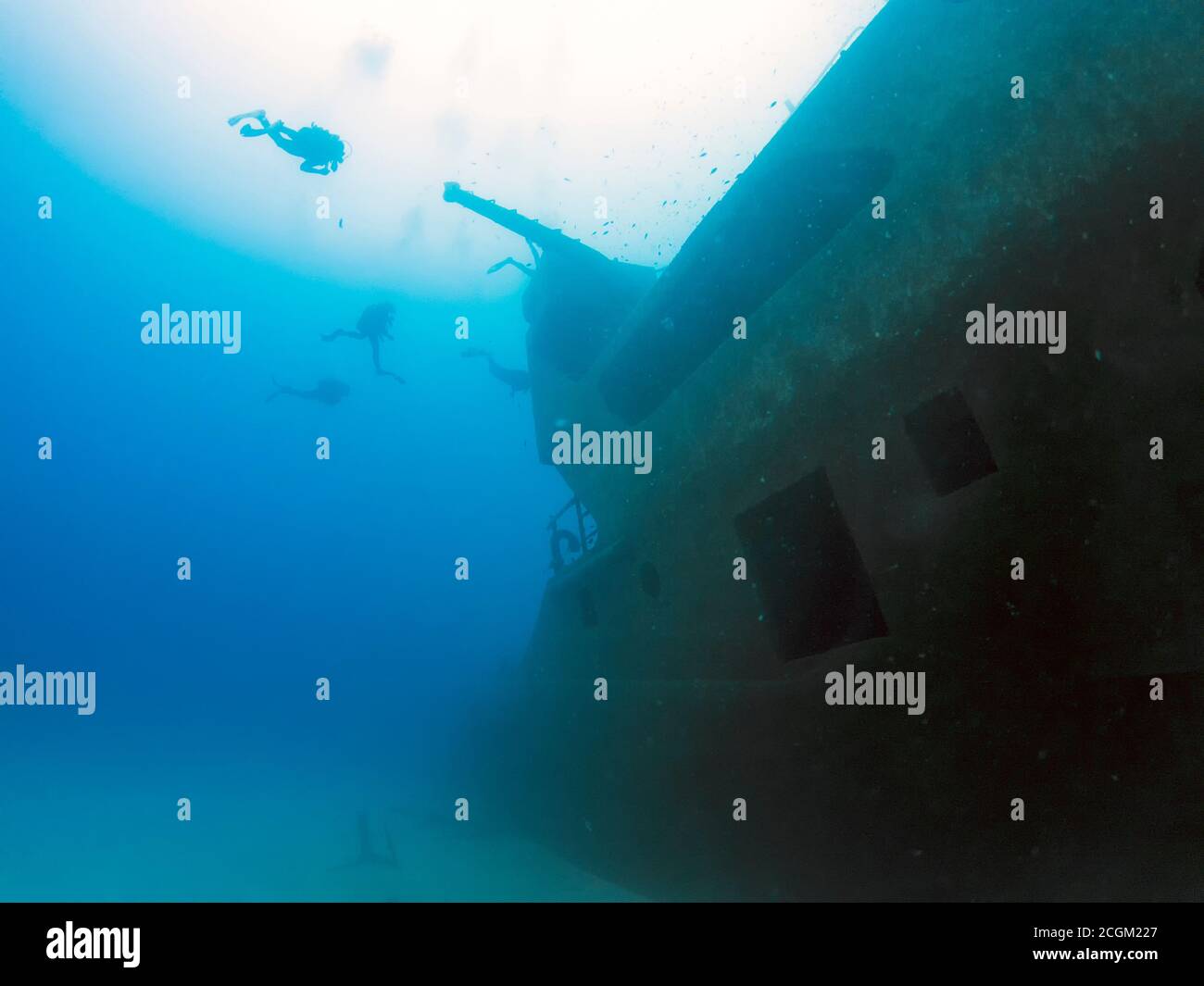The wreck of the Um El Faroud off the coast of Malta Stock Photo - Alamy