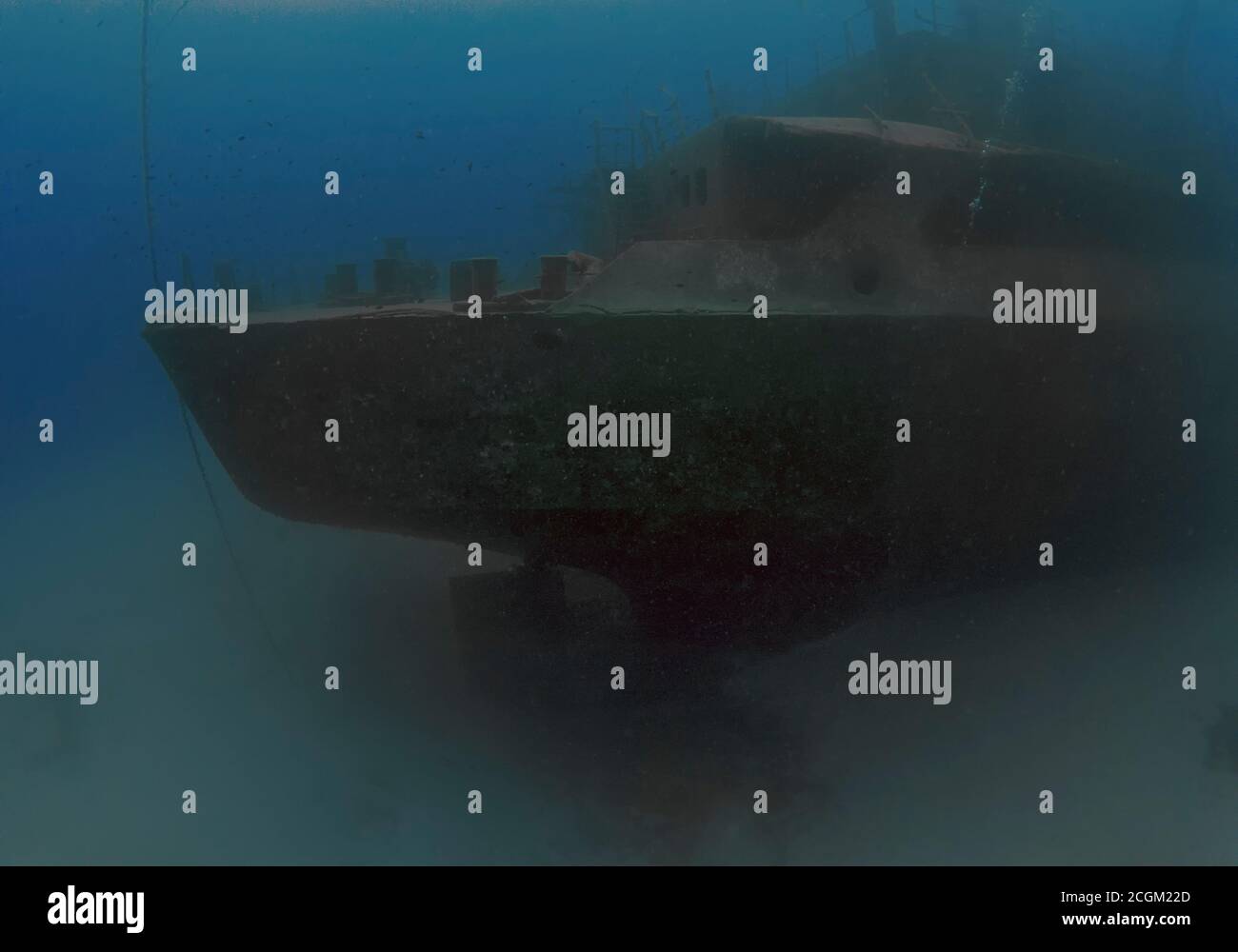 The wreck of the Um El Faroud off the coast of Malta Stock Photo - Alamy