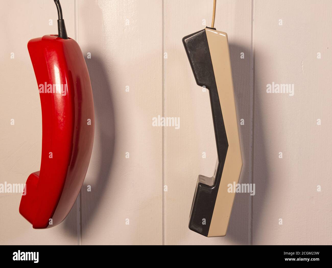 Analog telephone handsets. Telecommunication concept Stock Photo - Alamy