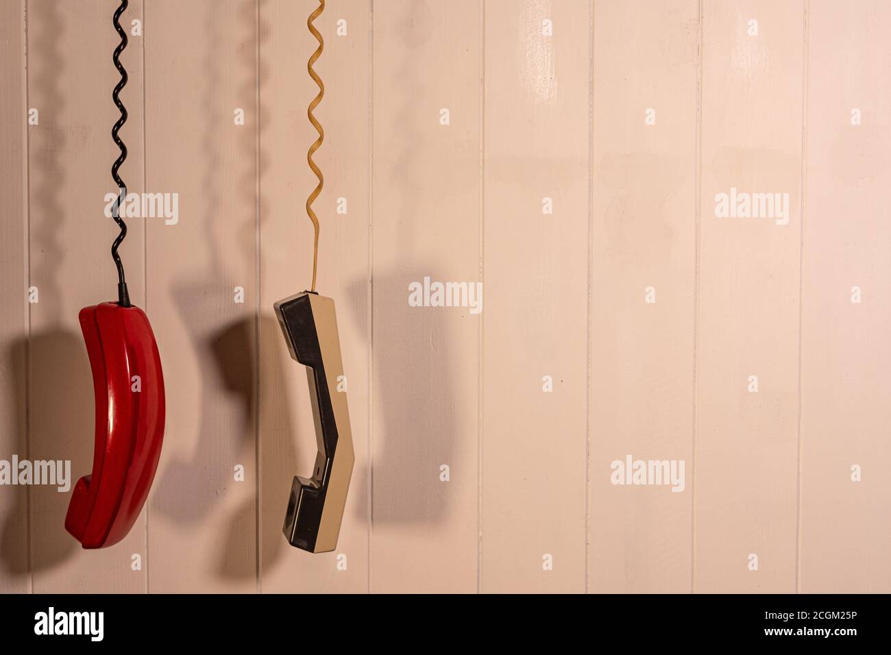 Analog telephone handsets. Telecommunication concept Stock Photo - Alamy